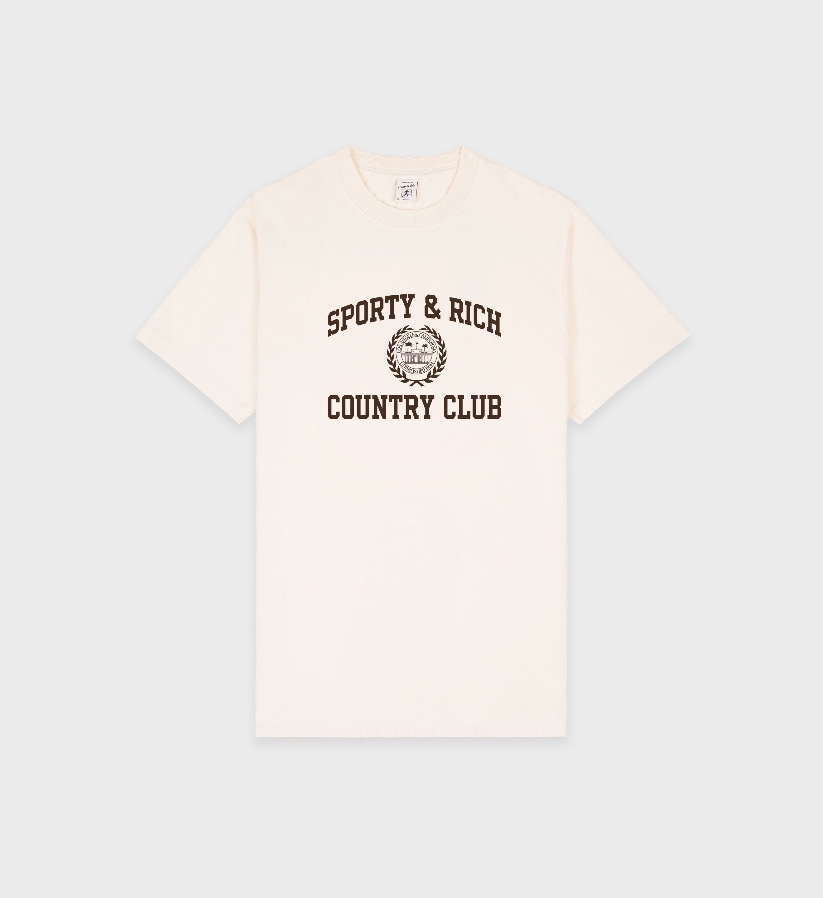 VARSITY CREST T-SHIRT CREAM – Far off studio